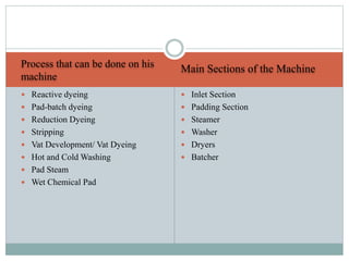 Pad steam dyeing machine | PPTX