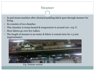 Pad steam dyeing machine | PPTX