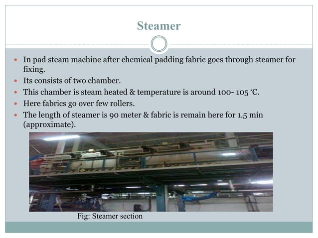 Pad steam dyeing machine | PPTX | Home Appliances | Home & Garden
