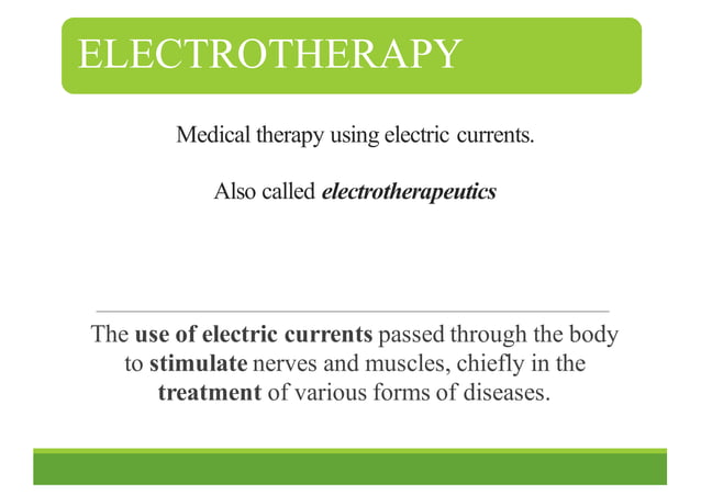 introduction to Electrotherapy | PDF | Physical Therapy | Wellness