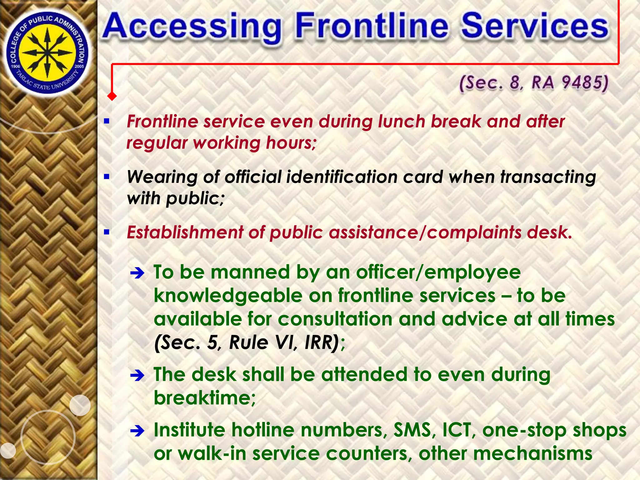 REPUBLIC ACT 9485 - ANTI-RED TAPE ACT OF 2007 with EXPLANATION | PPTX ...