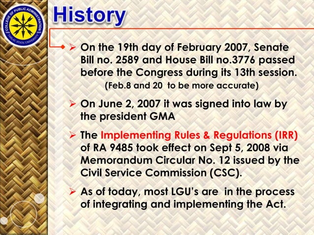 REPUBLIC ACT 9485 - ANTI-RED TAPE ACT OF 2007 with EXPLANATION | PPTX ...