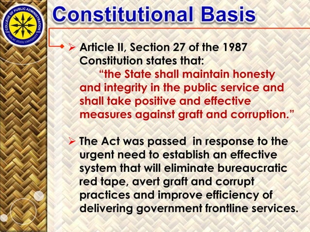REPUBLIC ACT 9485 - ANTI-RED TAPE ACT OF 2007 with EXPLANATION | PPTX ...