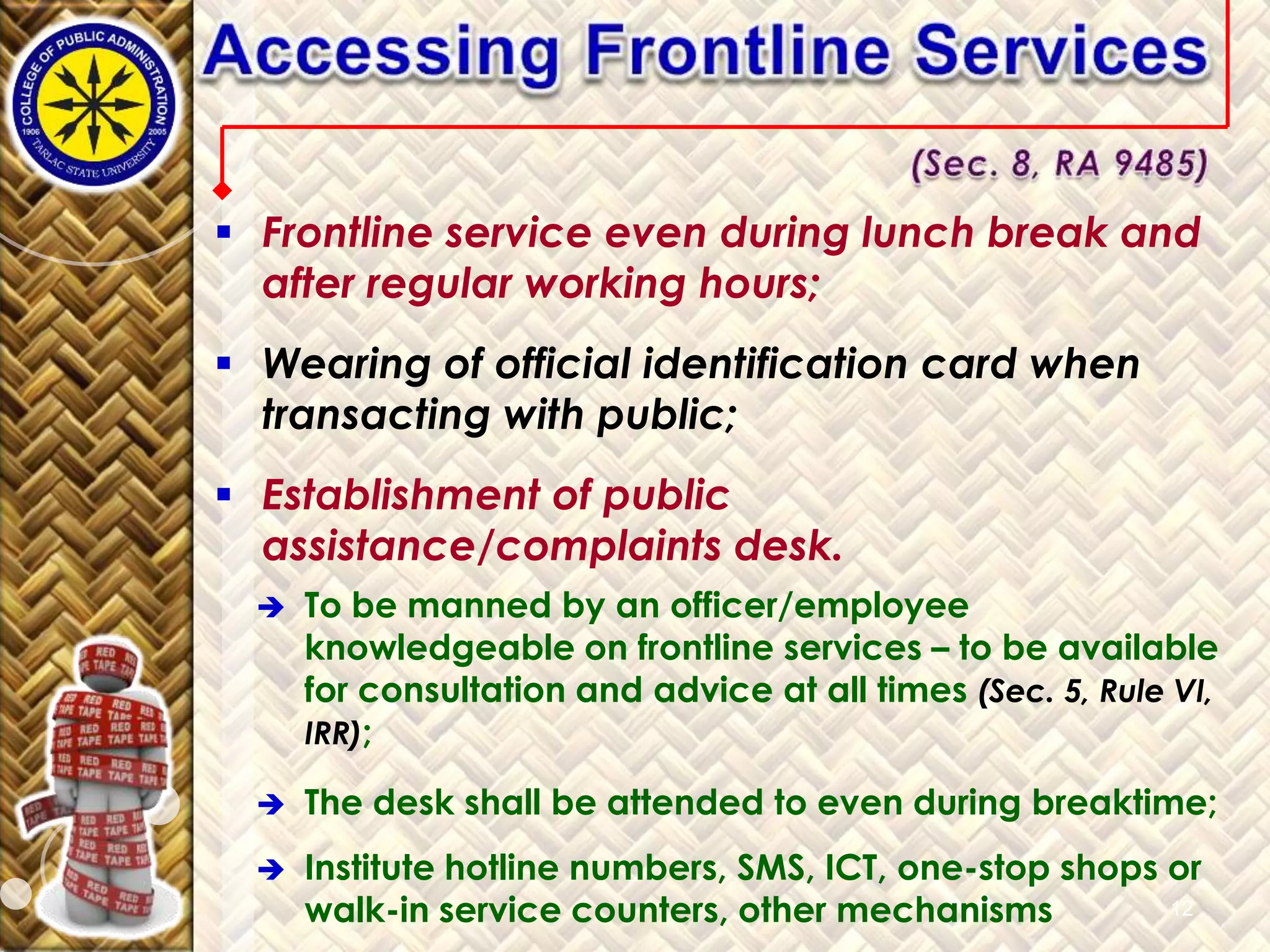 REPUBLIC ACT 9485 - ANTI-RED TAPE ACT OF 2007 (SIMPLIFIED) | PPTX