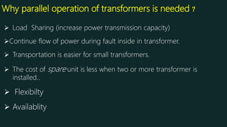 Parallel operation of transformer | PPTX