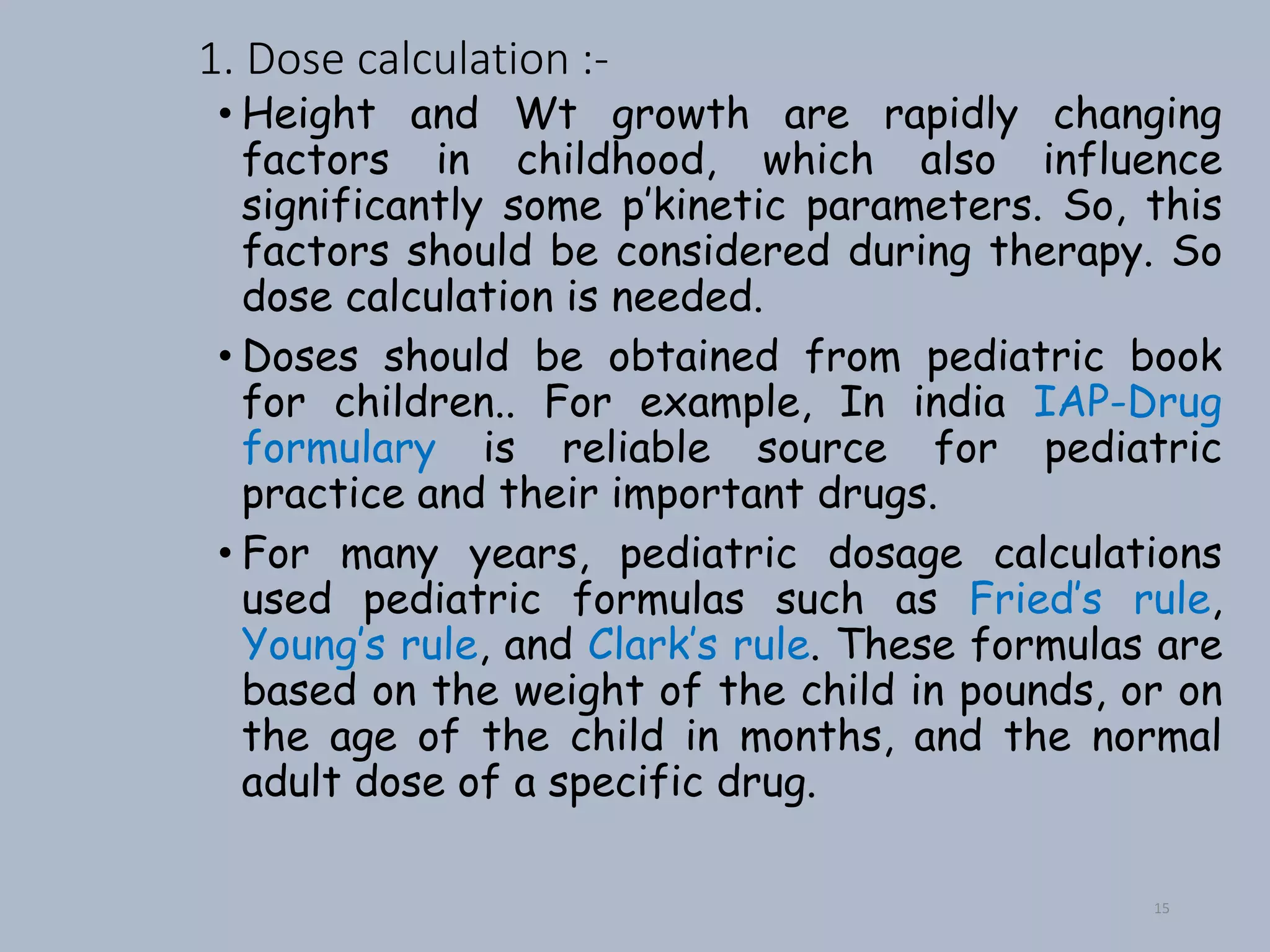 Paediatric (pediatrics) medication-drugs therapy in pediatrics | PPTX