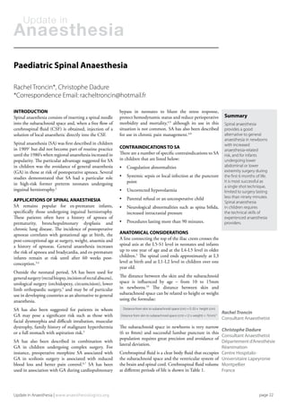 Paediatric spinal-anaesthesia | PDF