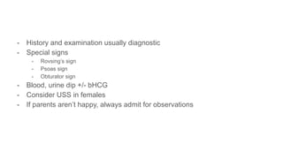 Paediatric acute abdominal pain | PPT