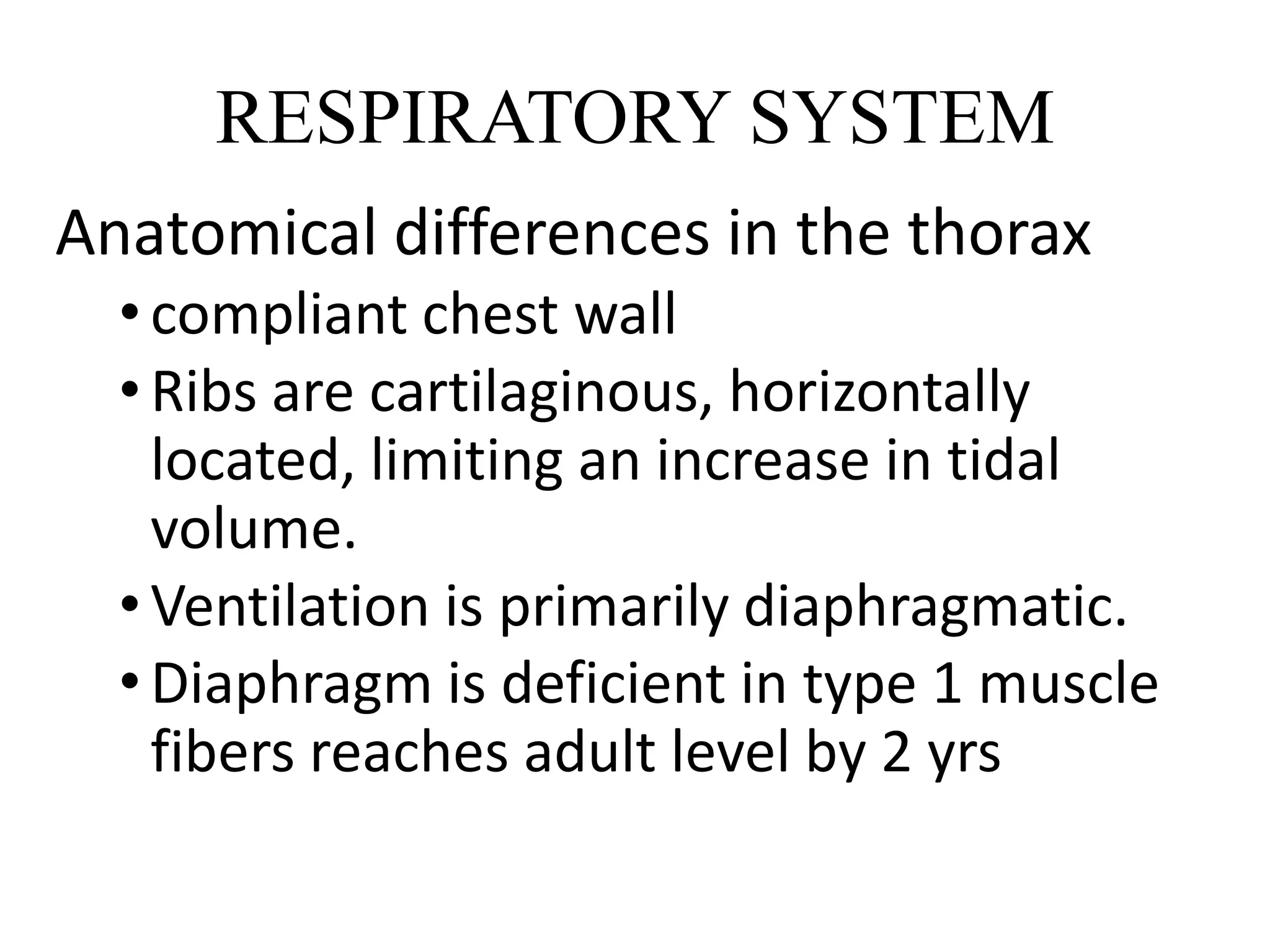 Paediatric anatomy and physiology for Anaesthesia | PPTX