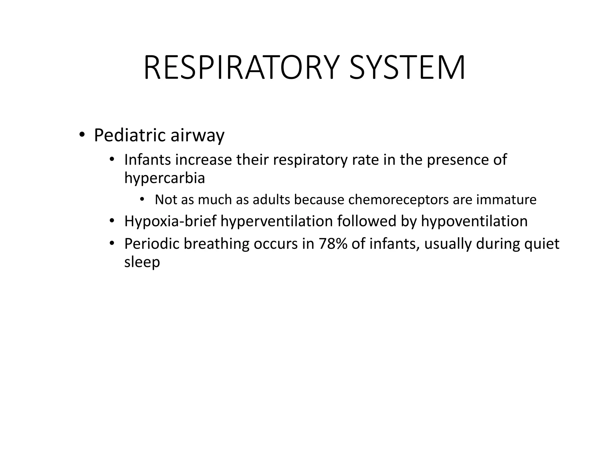 Paediatric anatomy and physiology for Anaesthesia | PPTX