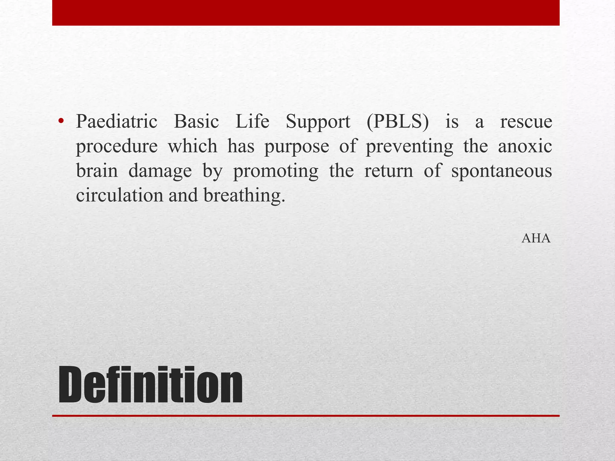 Paediatric basic life support ppt | PPTX