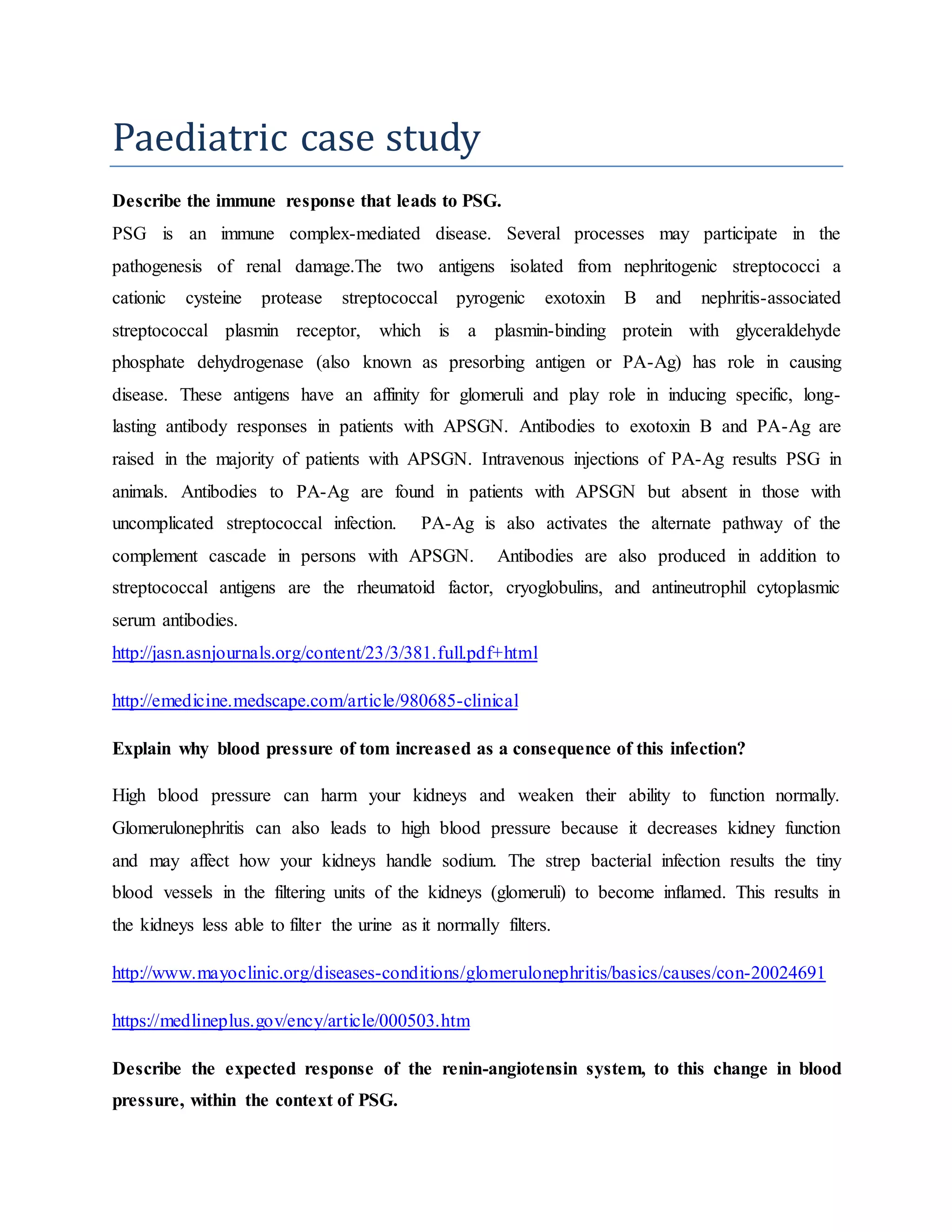 Case Study On Paediatric | DOCX | Heart and Cardiovascular Diseases ...