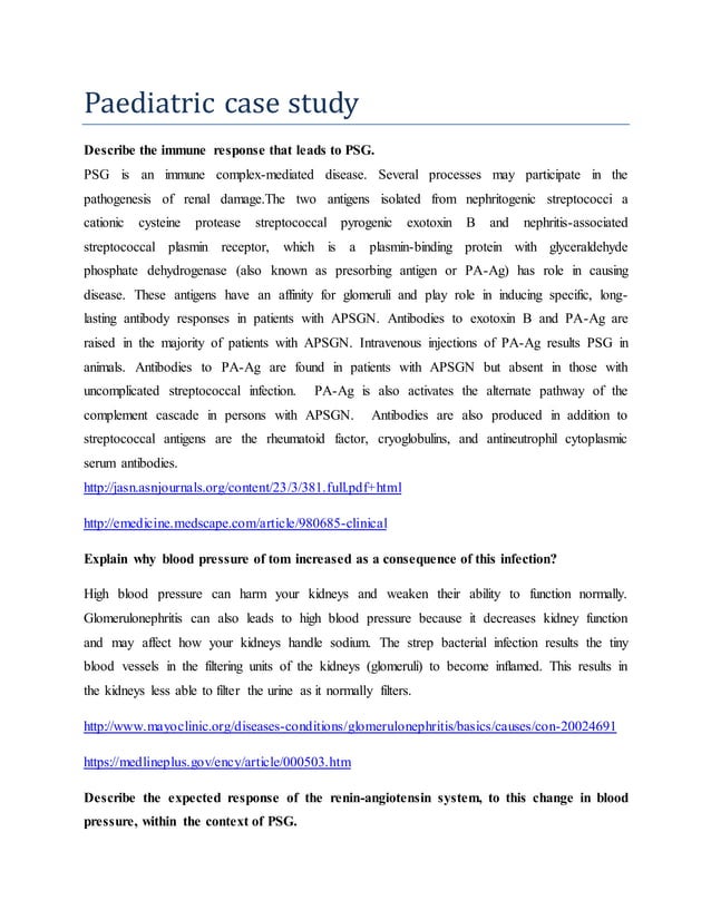 Case Study On Paediatric | DOCX | Heart and Cardiovascular Diseases ...