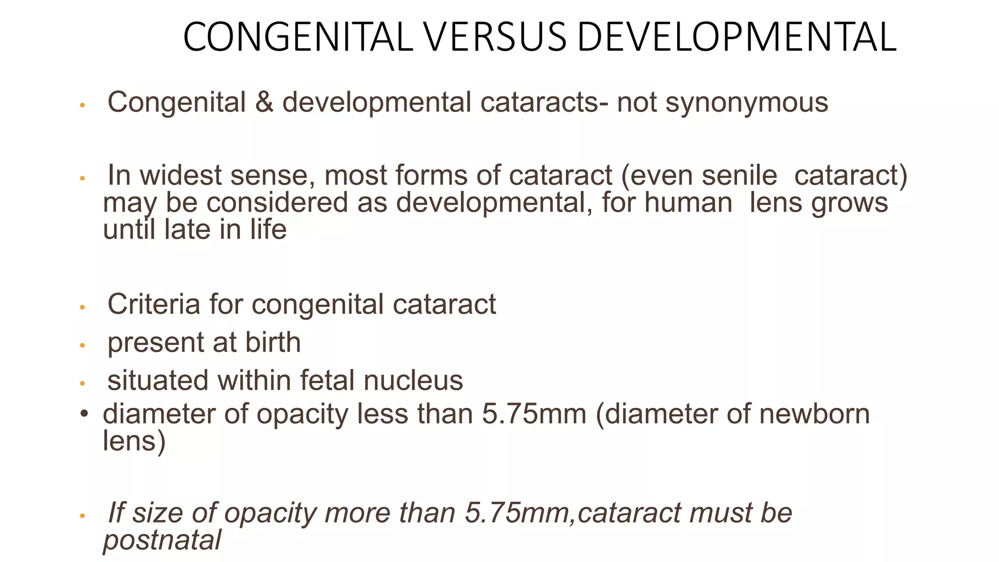 Paediatric cataract -DR ARNAV SAROYA | PPT