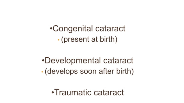 Paediatric cataract -DR ARNAV SAROYA | PPT | Eye and Vision Conditions ...
