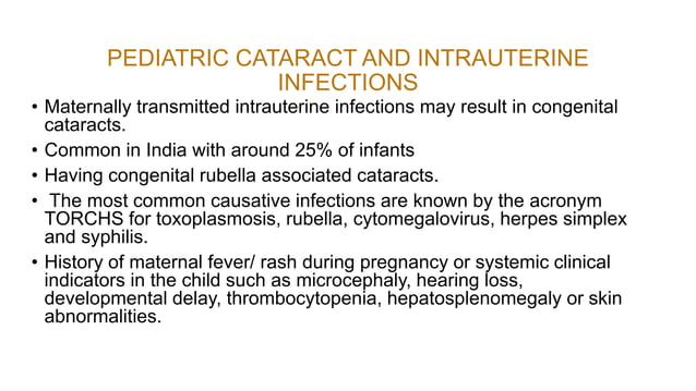 Paediatric cataract -DR ARNAV SAROYA | PPT | Eye and Vision Conditions ...