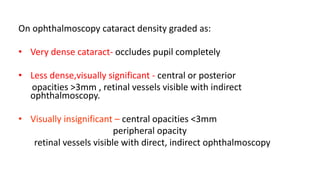 Paediatric cataract -DR ARNAV SAROYA | PPT