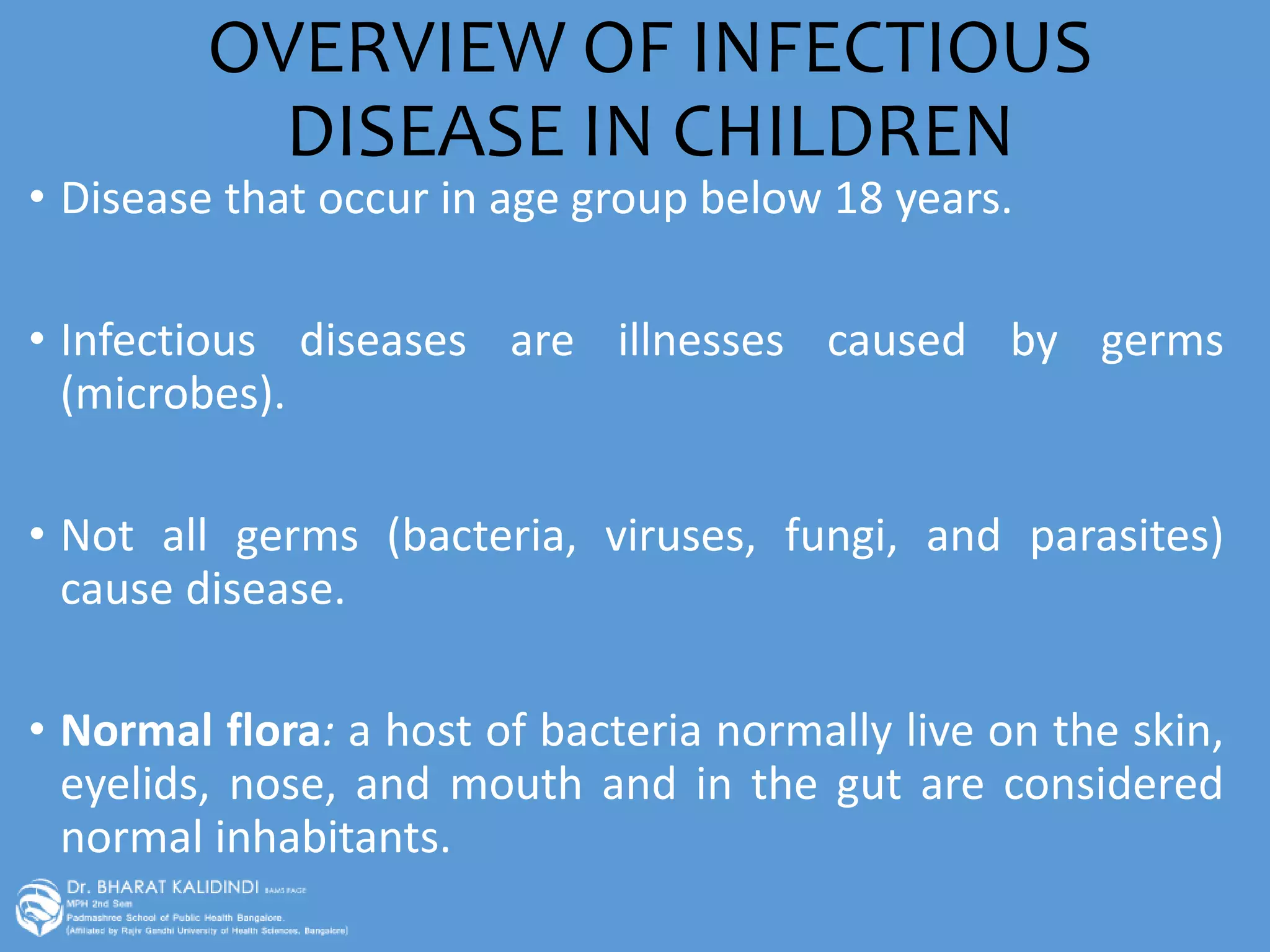 Paediatric Infectious diseases | PPTX