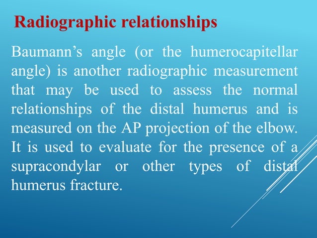 Radiographic evaluation of Paediatric elbow injury | PPTX