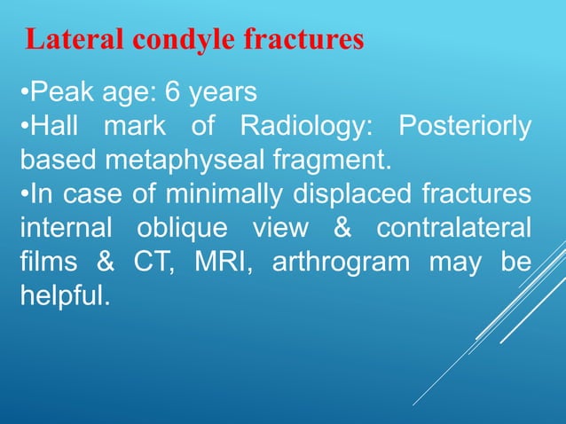 Radiographic evaluation of Paediatric elbow injury | PPTX