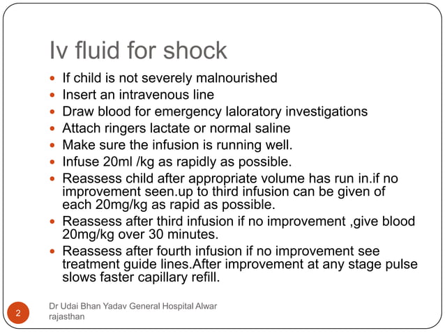 Paediatric fluid management | PPT