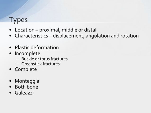 Paediatric forearm fractures | PPTX