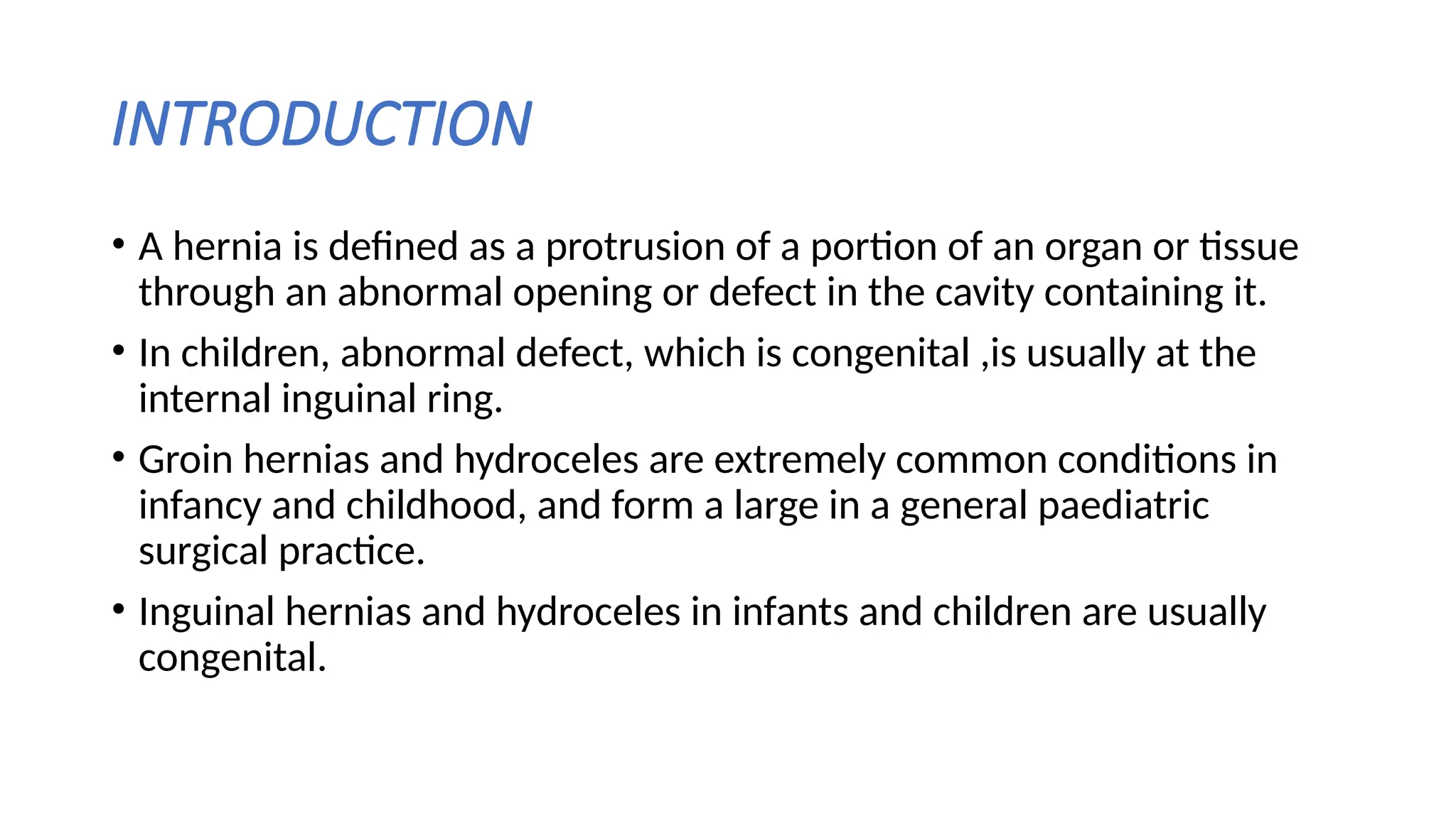PAEDIATRIC HERNIA & HYDROCELE. pptx | PPTX