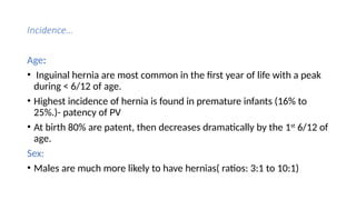 PAEDIATRIC HERNIA & HYDROCELE. pptx | PPTX