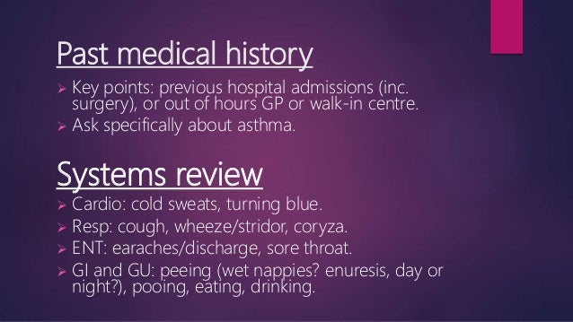 Paediatric history | PPTX