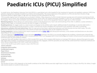 Paediatric ICUs (PICU) Simplified.pptx | Lung and Respiratory Health ...
