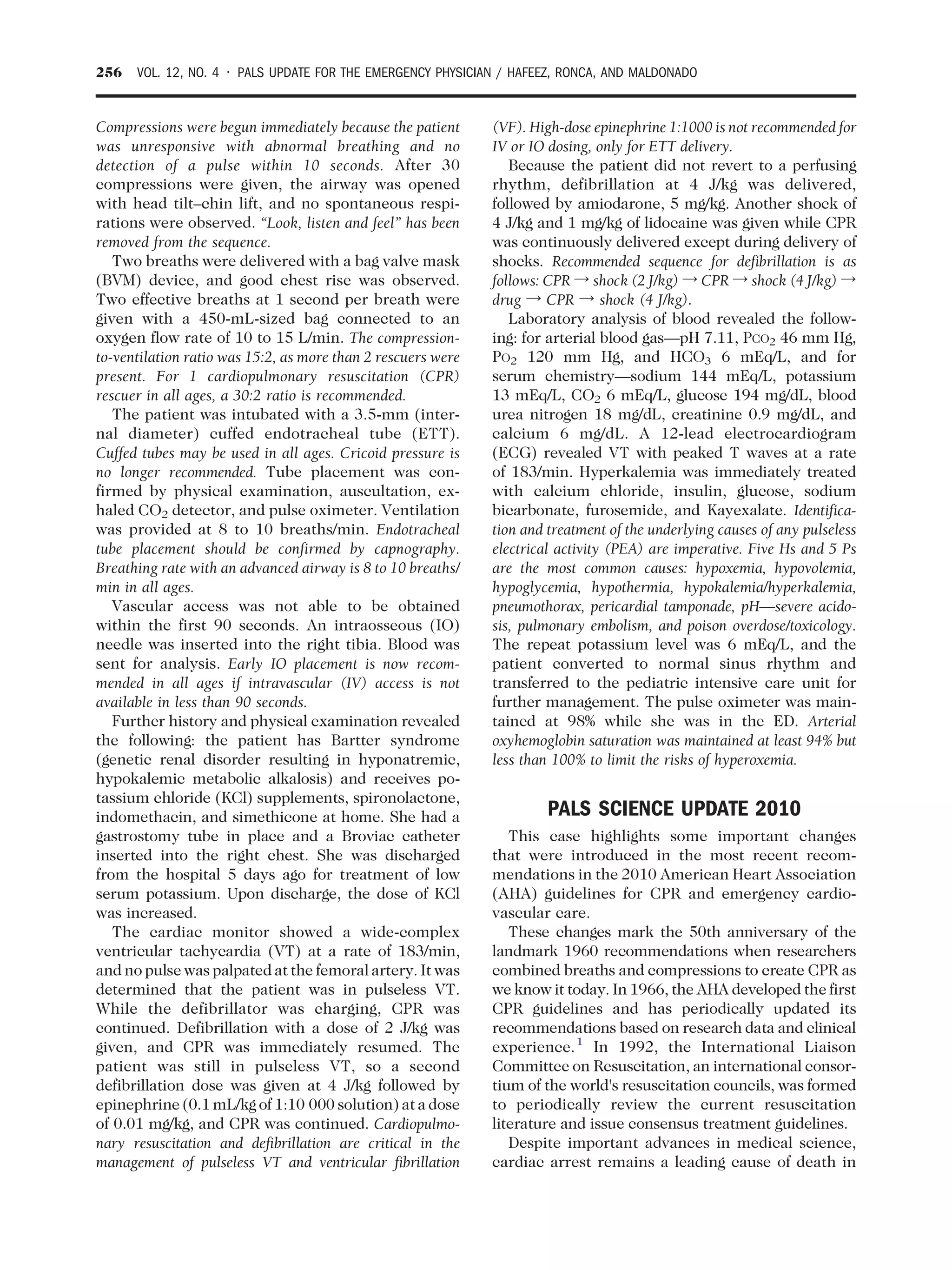 Paediatric life support updated guidelines | PDF