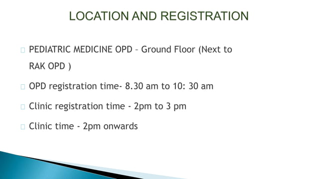 Paediatric medicine opd workflow | PPTX | Pregnancy | Reproductive Health