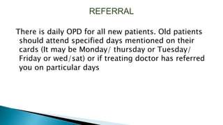 Paediatric medicine opd workflow | PPTX