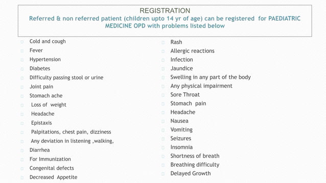 Paediatric medicine opd workflow(1) | PPTX | Pregnancy | Reproductive ...