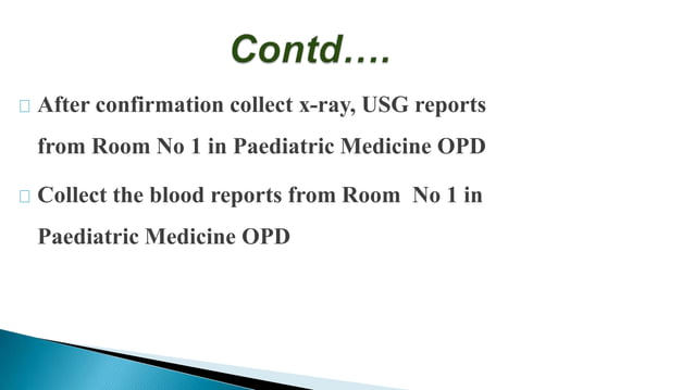Paediatric medicine opd workflow(1) | PPTX | Pregnancy | Reproductive ...