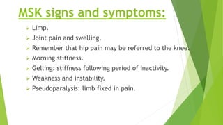 Paediatric msk problems | PPTX