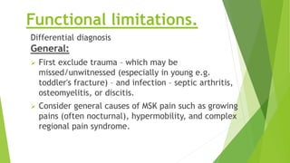 Paediatric msk problems | PPTX