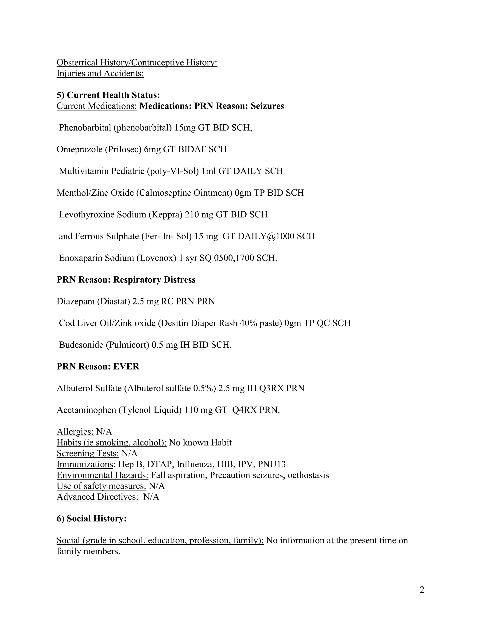 Paediatric nursing care plan example | PDF