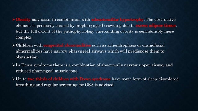Paediatric osa final | PPTX | Ear, Nose and Throat Conditions ...