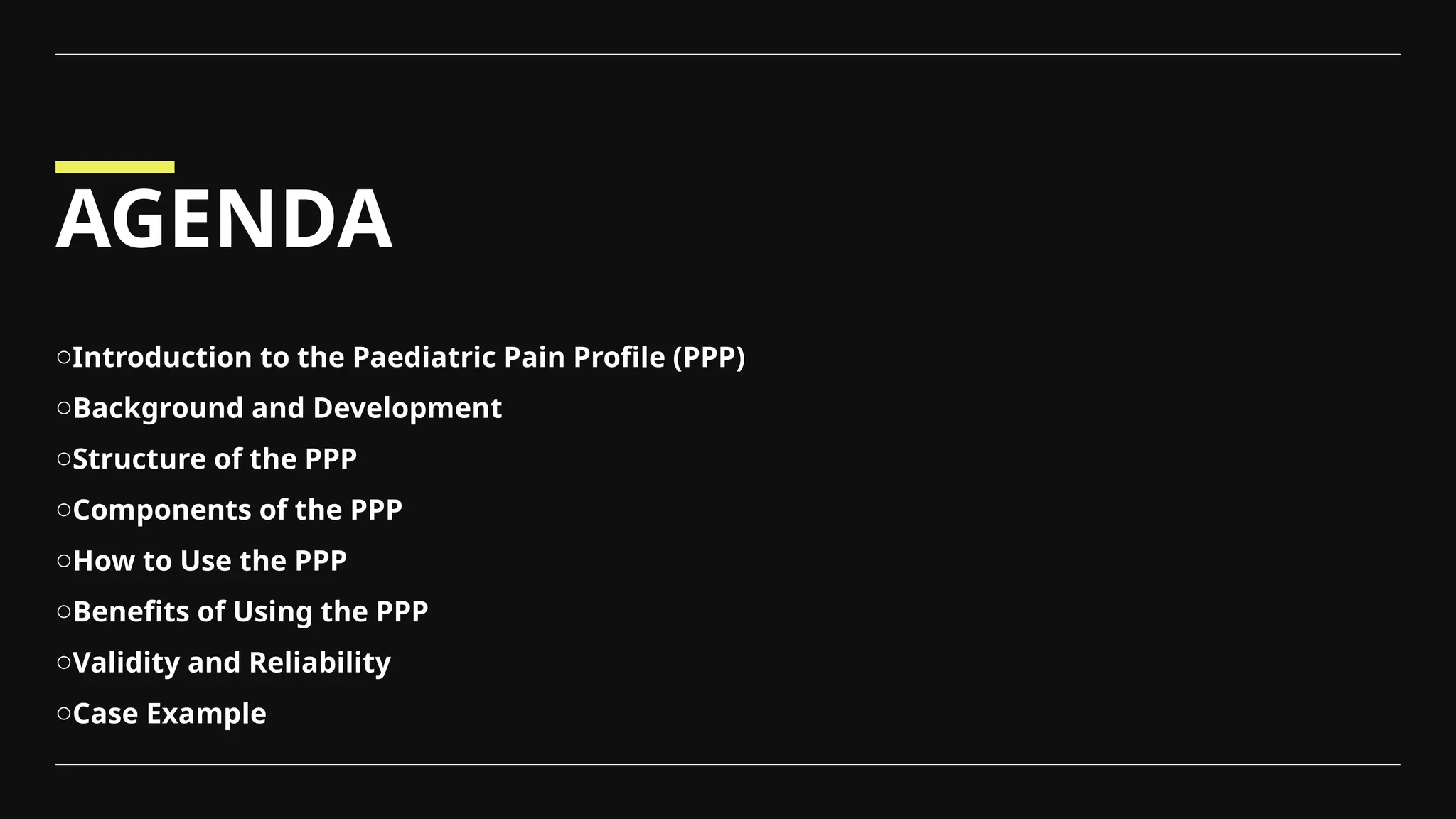 Paediatric Pain Profile (PPP) for Pediatric Assessment of pain | PPTX