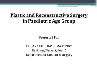 Paediatric plastic surgery | PDF