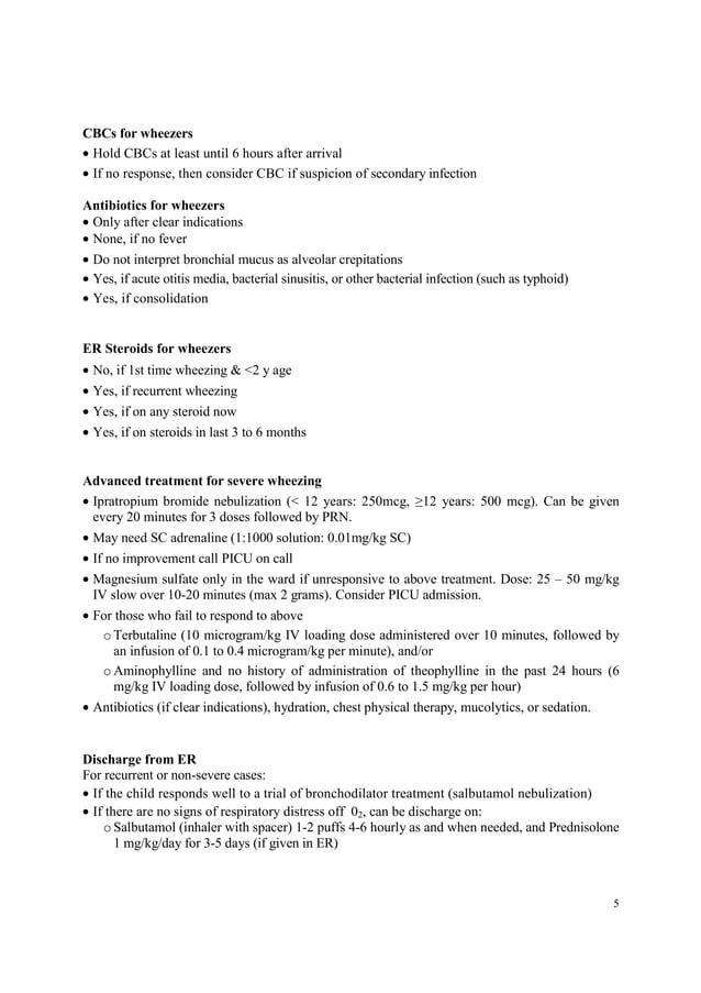 Paediatric protocol 2014 | PDF