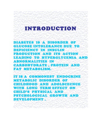 Paediatrics.doc -- diabetic melitus | DOC