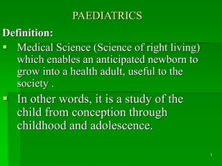 Paediatrics | PPT