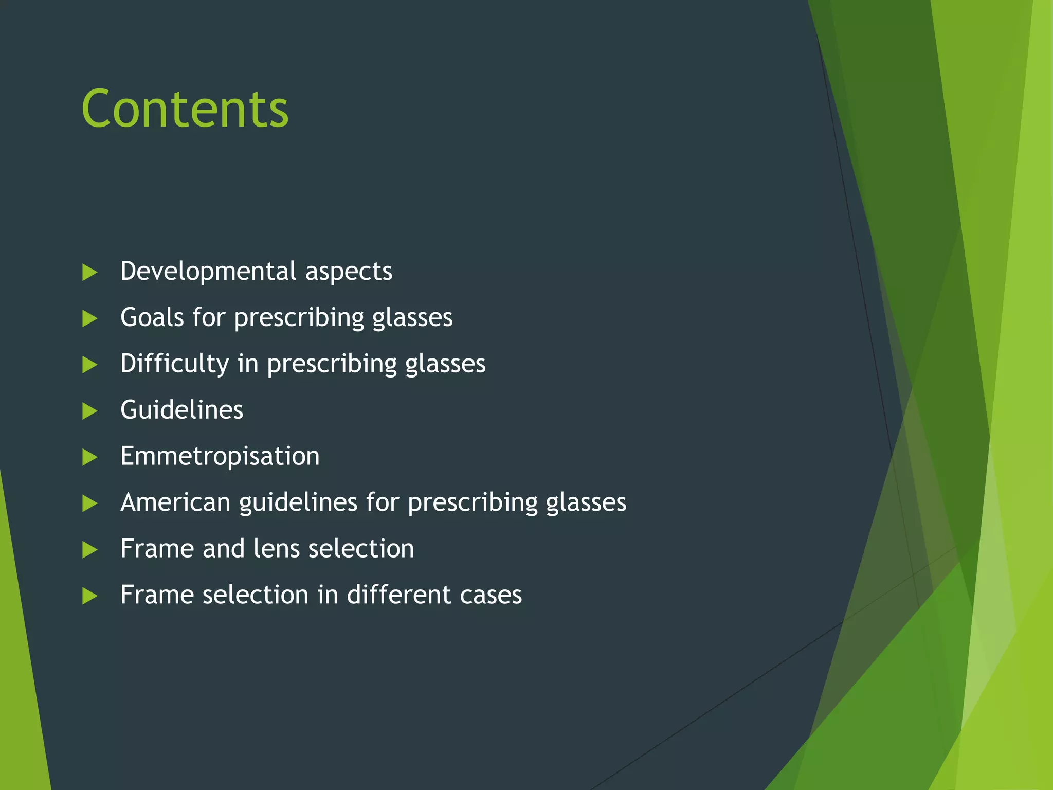 Glass prescription in children | PPTX