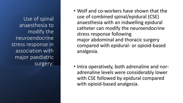 paediatric spinal anaesthesia.pptx | First Aid | Injuries