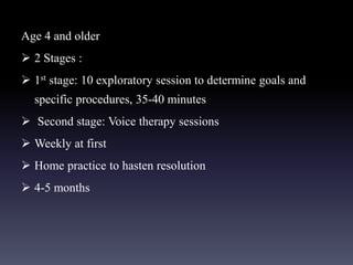Paediatric voice disorders | PPTX
