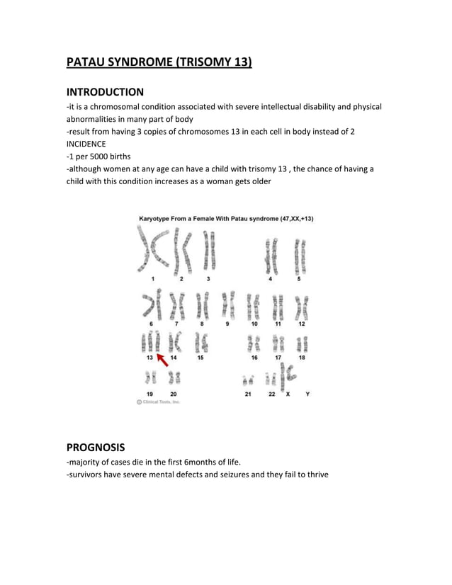 Chromosomal Disorders