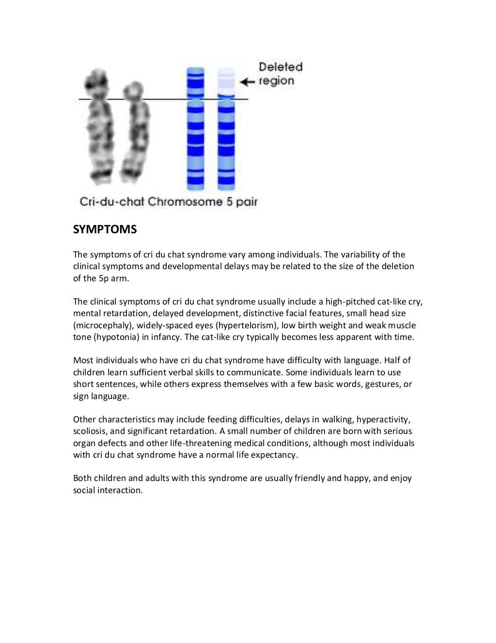 Chromosomal Disorders