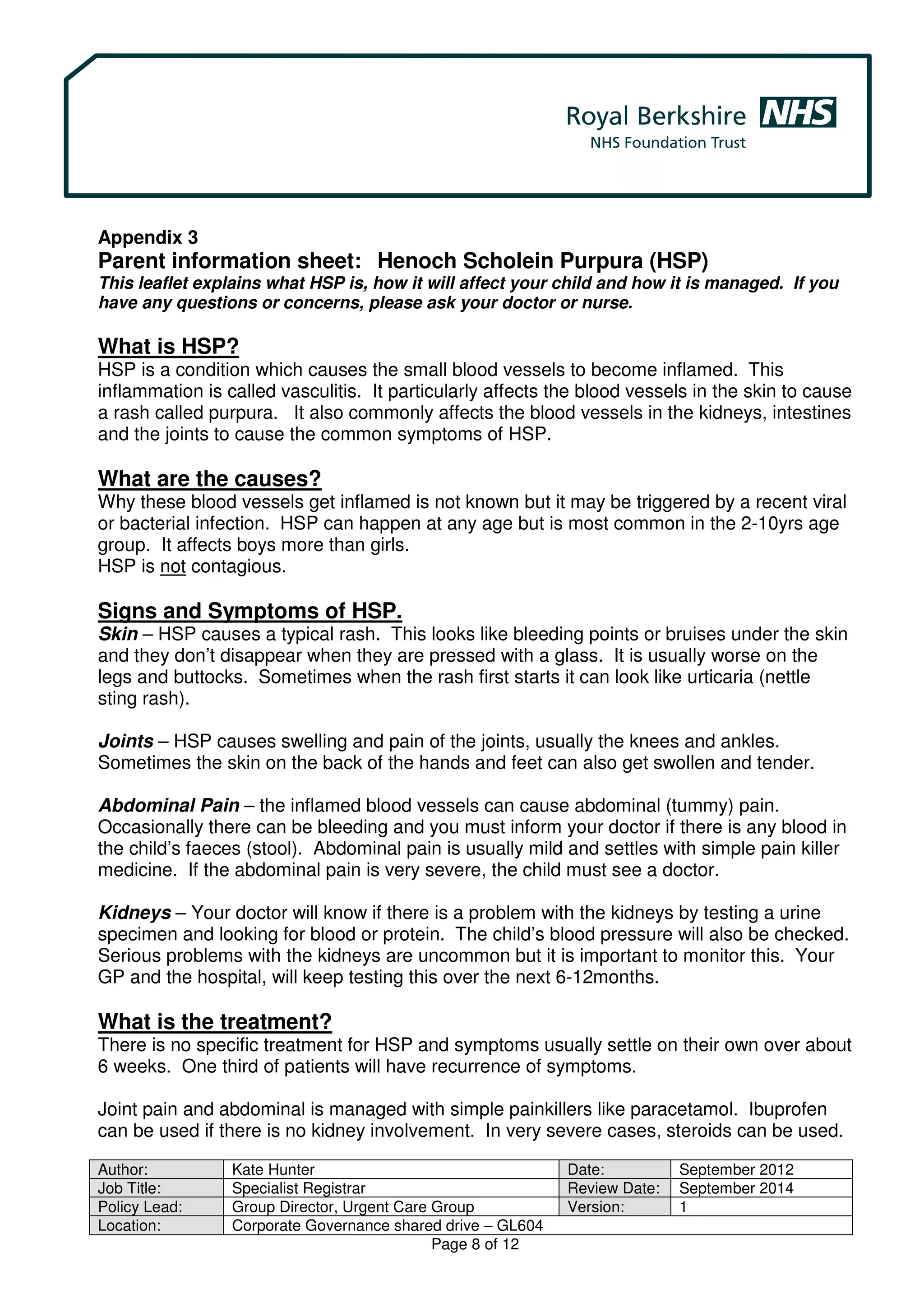 Paeds henoch schonlein purpura guideline | PDF